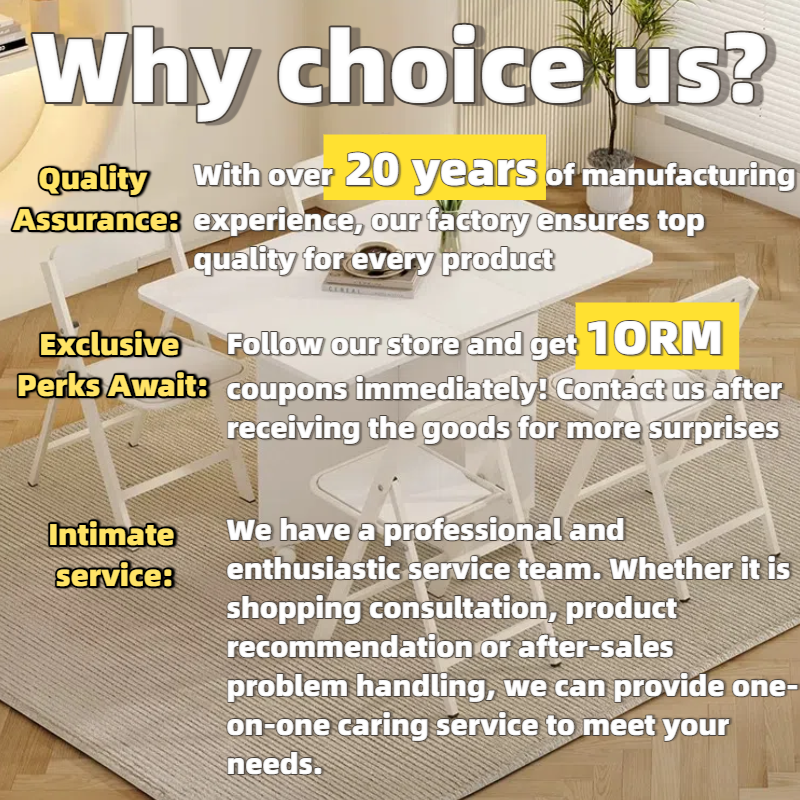 SEVENWOOD Folding Dining Table Meja Makan Boleh Lipat 100/120CM Dining ...