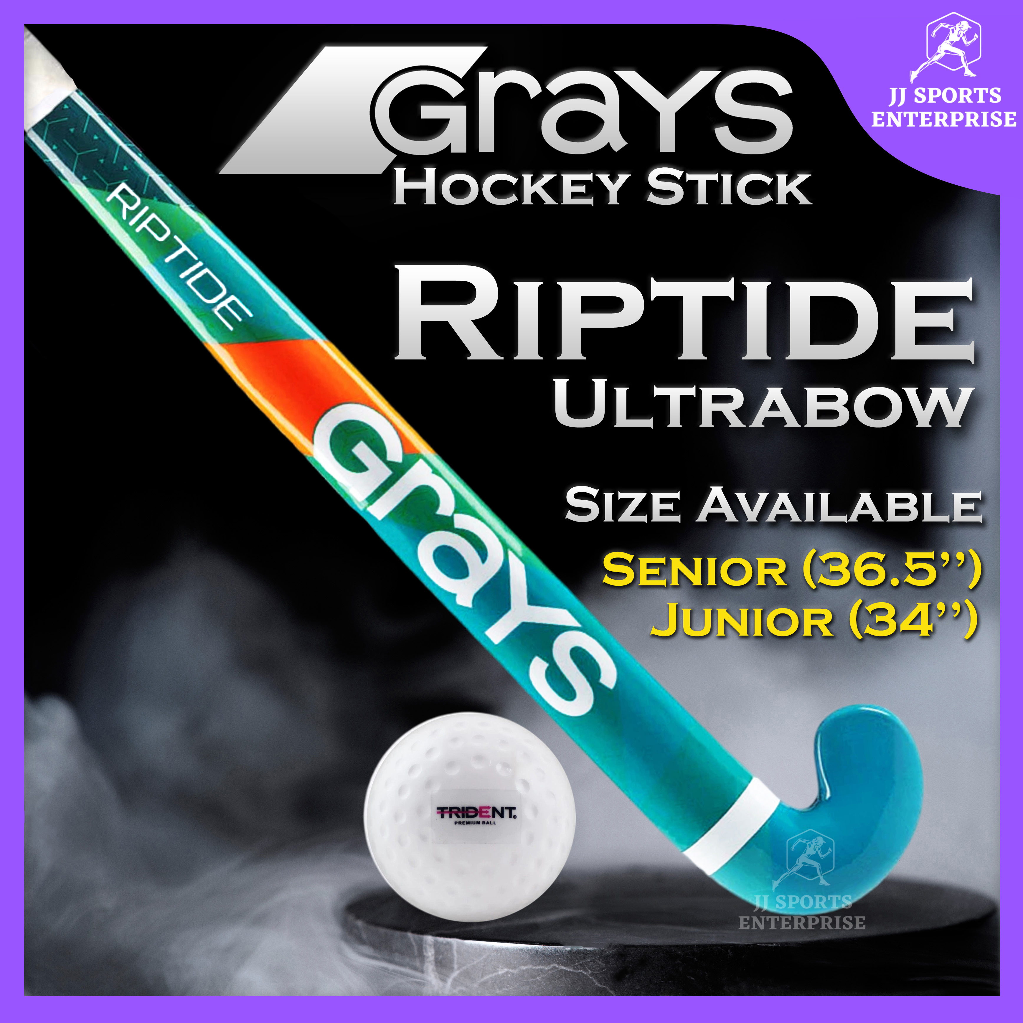 Grays Riptide Ultrabow Wooden Hockey Stick with Fiber Reinforced Entry ...