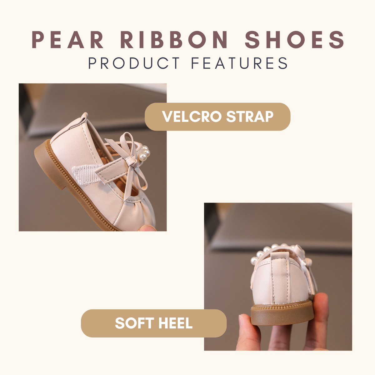 Kasut Baby Girl 1-3Y Kids Girl Shoes Kasut Budak Perempuan Pearl Ribbon ...