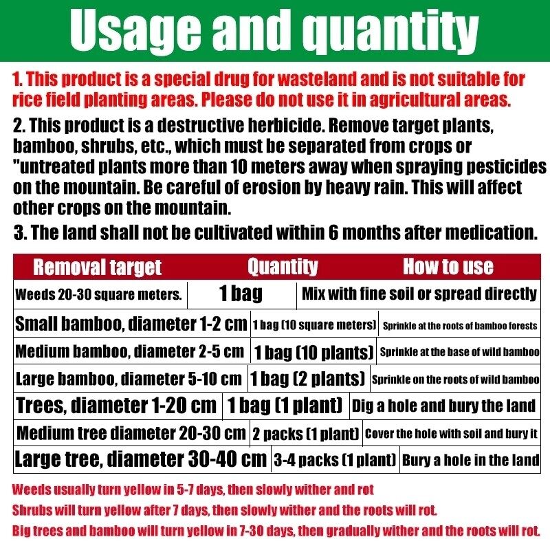 500G Racun pokok The Strongest Tree Poison 除草剂 tabur racun rumput Can ...