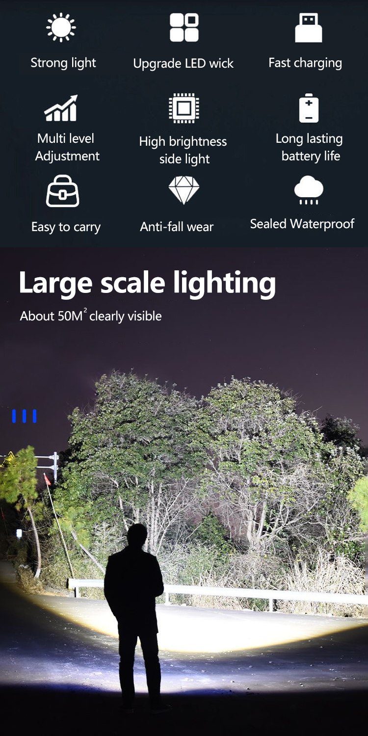 Mini Torchlight Waterproof Flashlight Pocket Strong Light With Rope ...