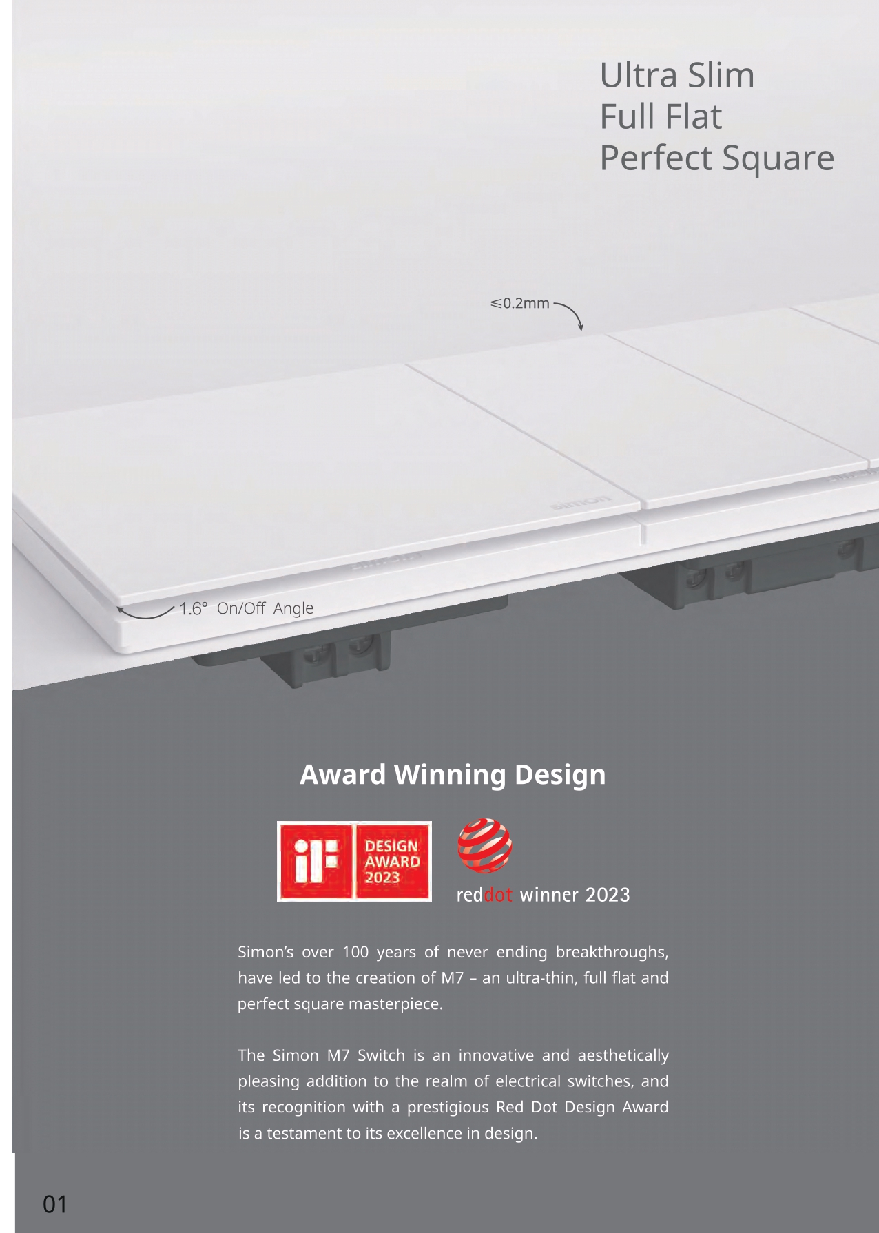 Simon M7 AIR Ultra Thin Perfect Square Modern Wall Switch Socket 1G 2G ...