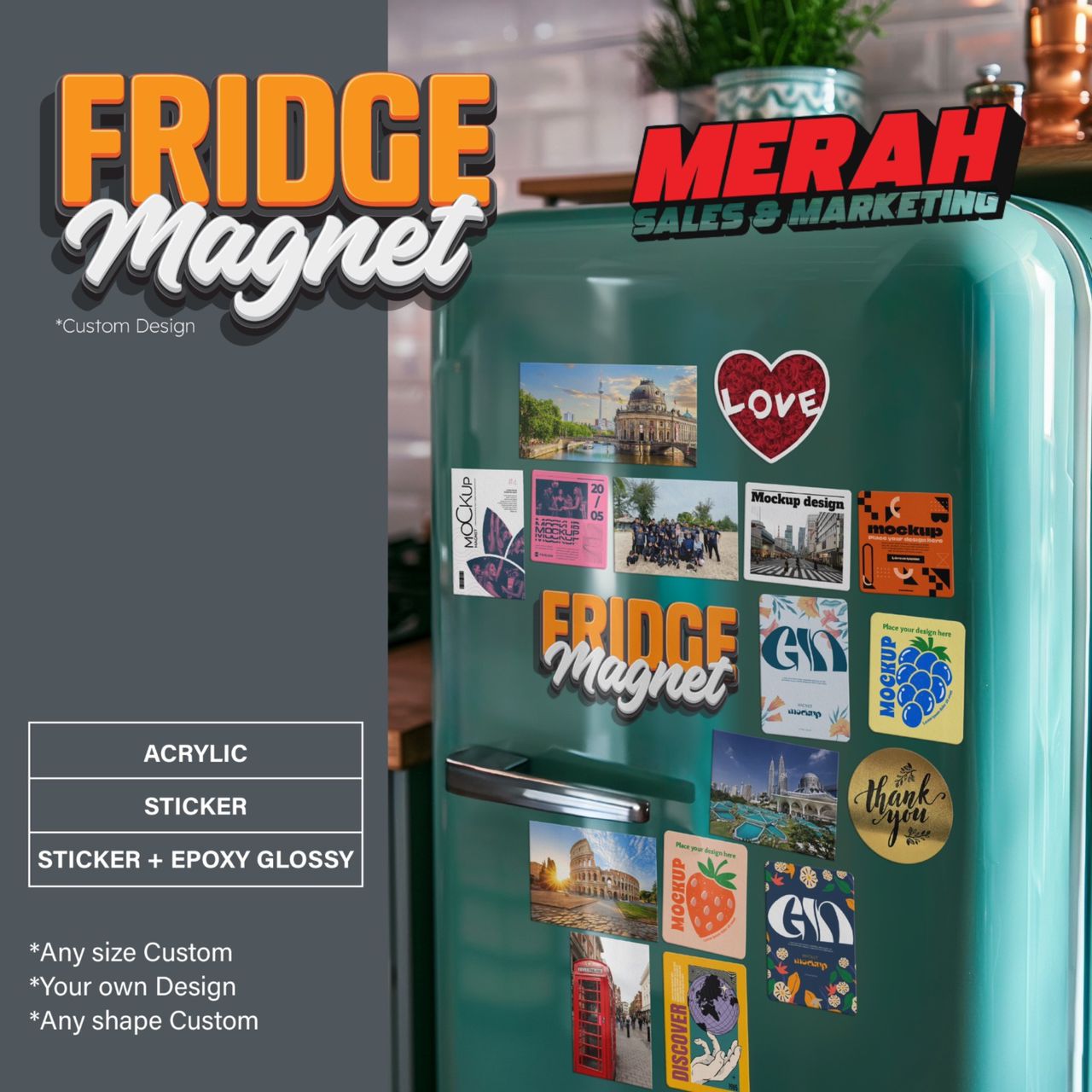 ( CUSTOM ) FRIDGE MAGNET ANY SHAPE / DESIGN SIZE 5-10 CM | Shopee Malaysia