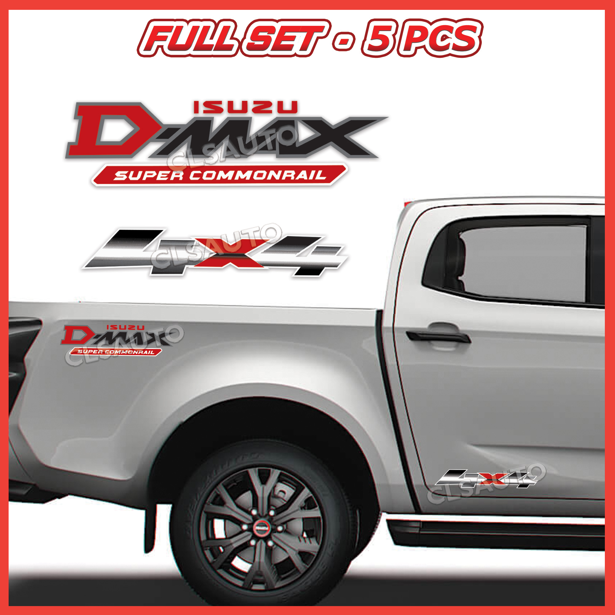 ISUZU DMAX Car Sticker Body Side Front Rear Decal 4x4 DMAX 07 ...