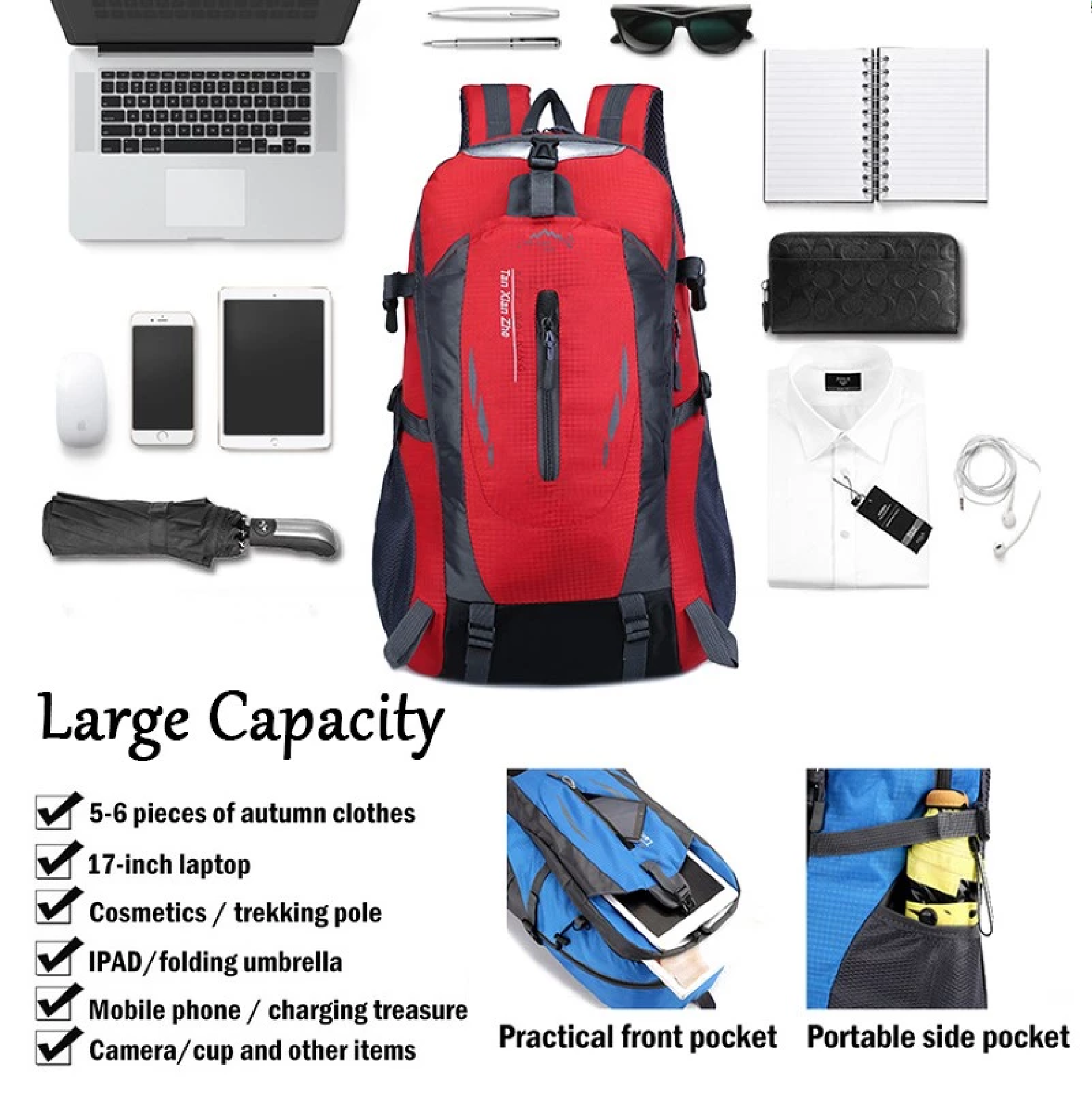 40L/60L Waterproof Backpack | Outdoor Travel Camping Hiking | Shopee ...