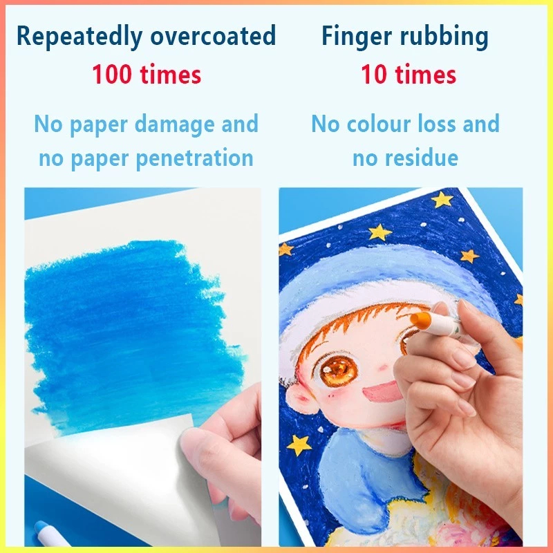 Silky Washable Crayon Set for Kids – 12/24pcs Water-Soluble, Non-Toxic ...