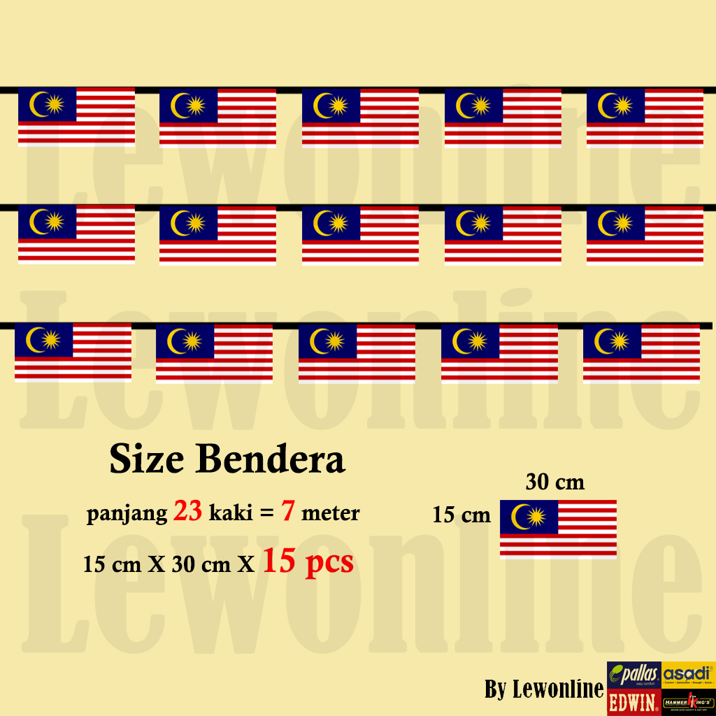 Malaysia Flag 2x4 3x6 2x8 / Bendera Malaysia 马来西亚国旗州旗 STB24 STB36 STB28 ...