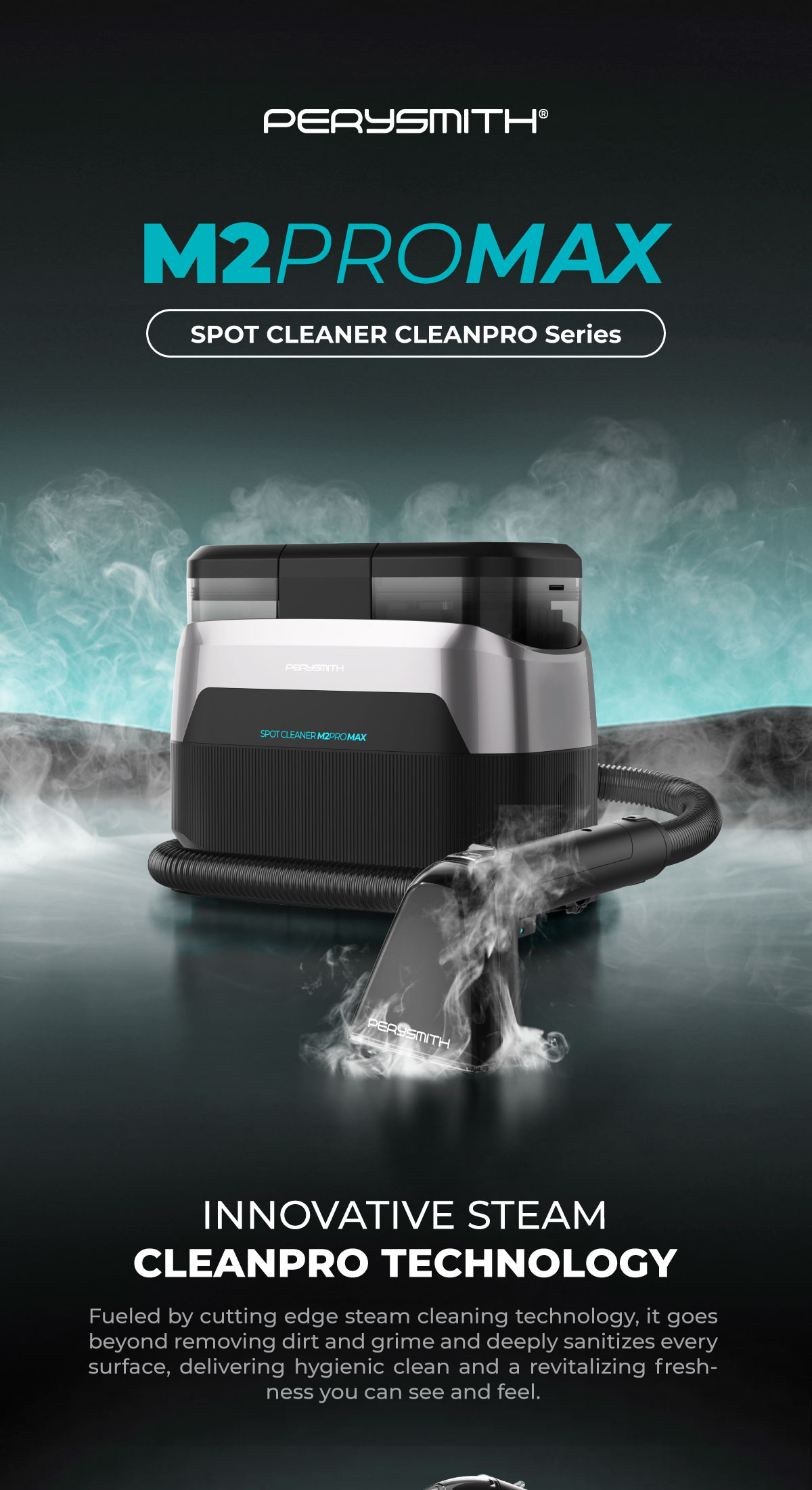 PerySmith M2 Pro Max Hot Water Steam Spot Cleaner CleanPro Series ...
