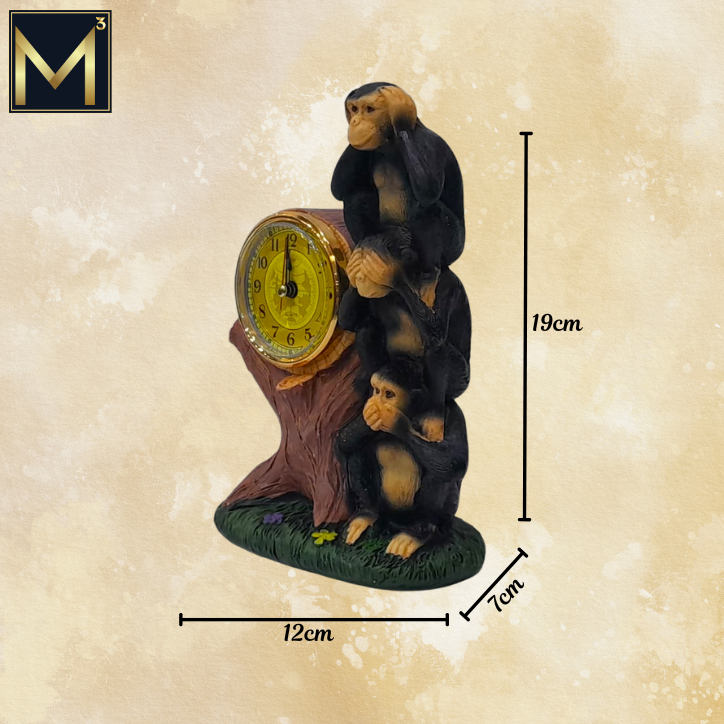 Three Wise Monkeys Hear, See, Speak No Evil Desk Clock | Shopee Malaysia