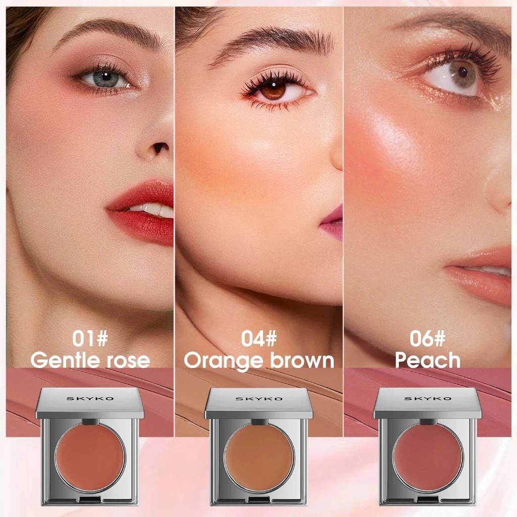 SKYKO 3 In 1 Makeup Blush Cream Lip & Cheek Face Beauty with Bonus ...