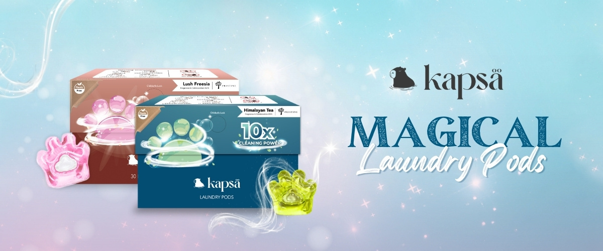 Kapsa 10 in 1 Laundry Pods Sample Pack Single Capsule - With Pristine ...