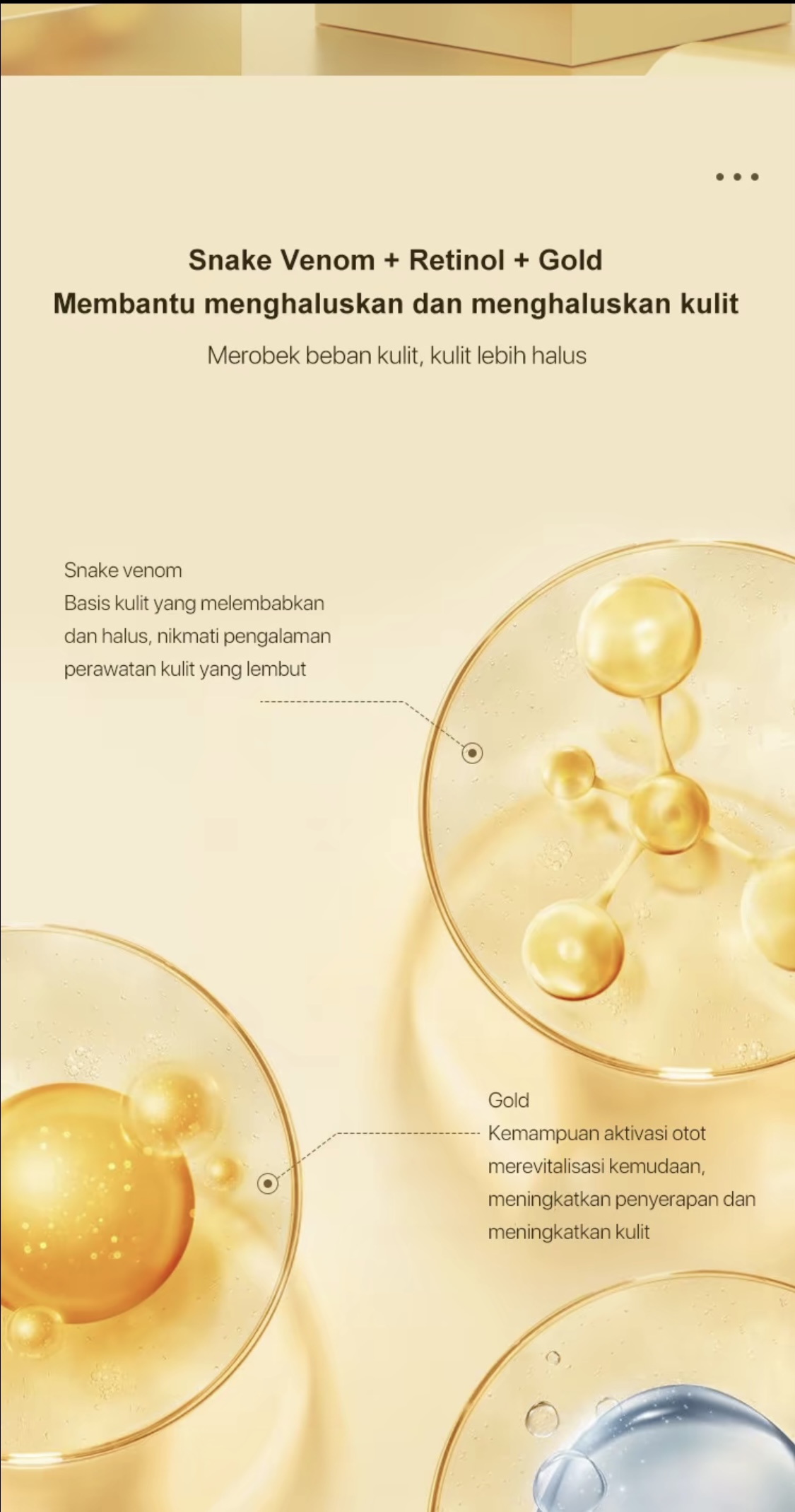 Topeng Emas Topeng Racun Ular Retinol Menegaskan, anti-kedutan ...