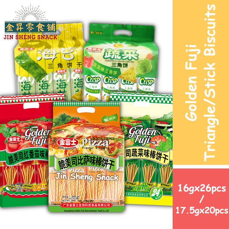 Golden Fuji Triangle /Stick Biscuits 金富士三角饼干/棒饼 (16g x 26pcs, 17.5g x ...