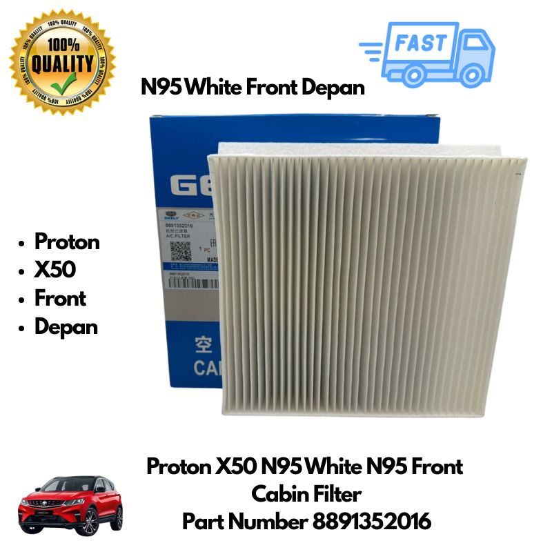 Proton X50 N95 Front Active Carbon Chacol Cabin Filter Air Cond Filter ...