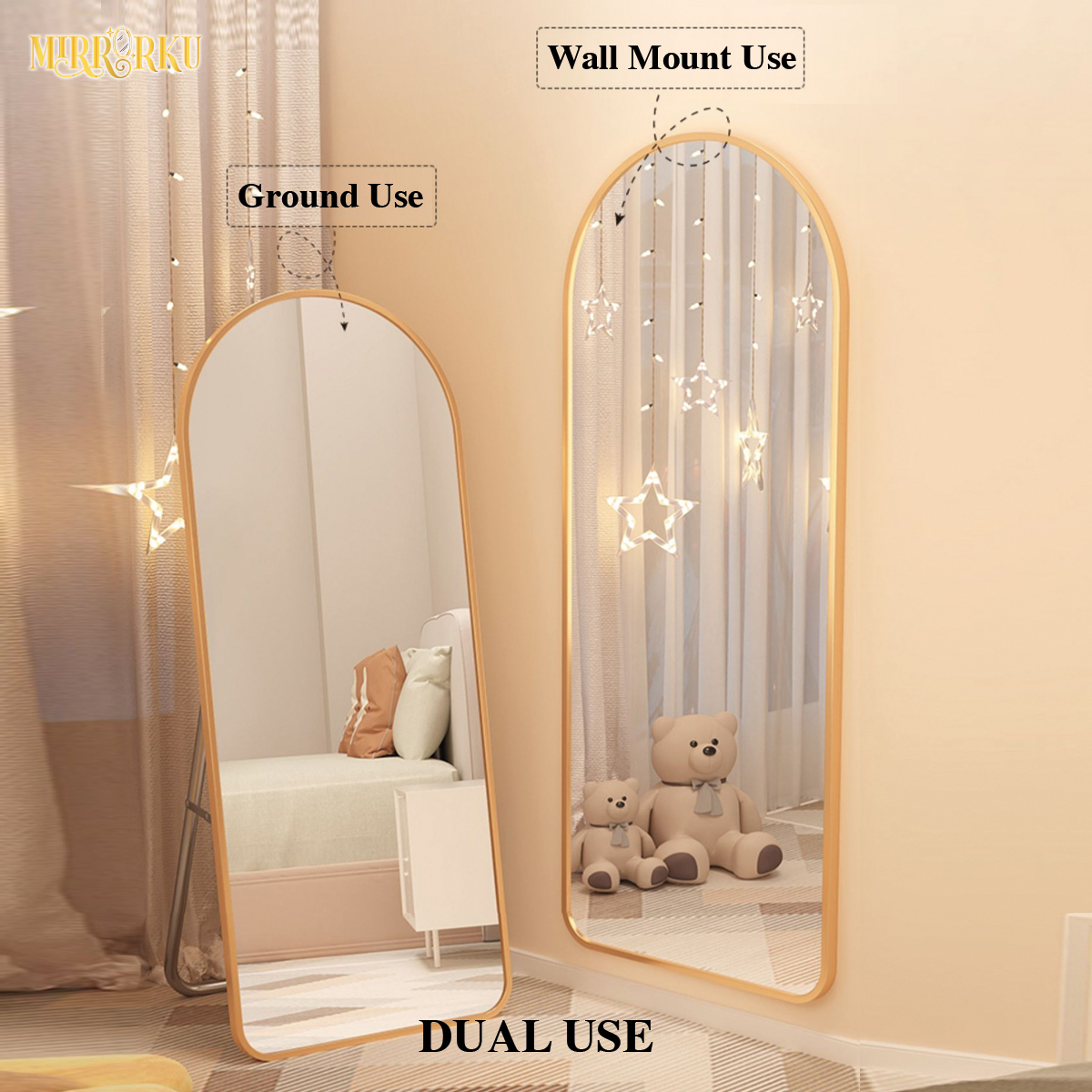 MIRRORKU Cermin Panjang Cermin Kahwin Welcome Board Wedding Mirror Arch ...