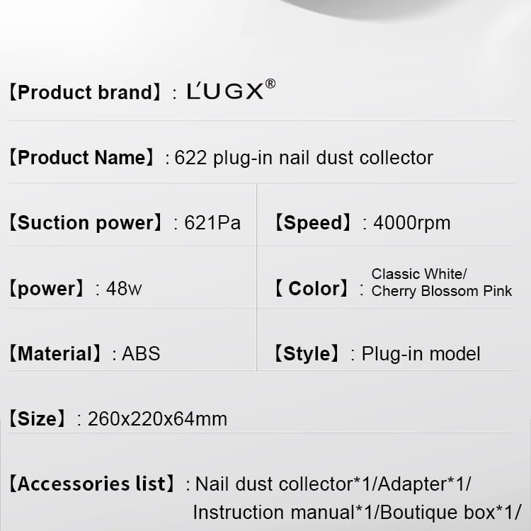 LUGX Mesin Penyedut Habuk Pencantikan Kuku Tanpa Berus Turbo LG622/622s Brushless Turbo Dust ...