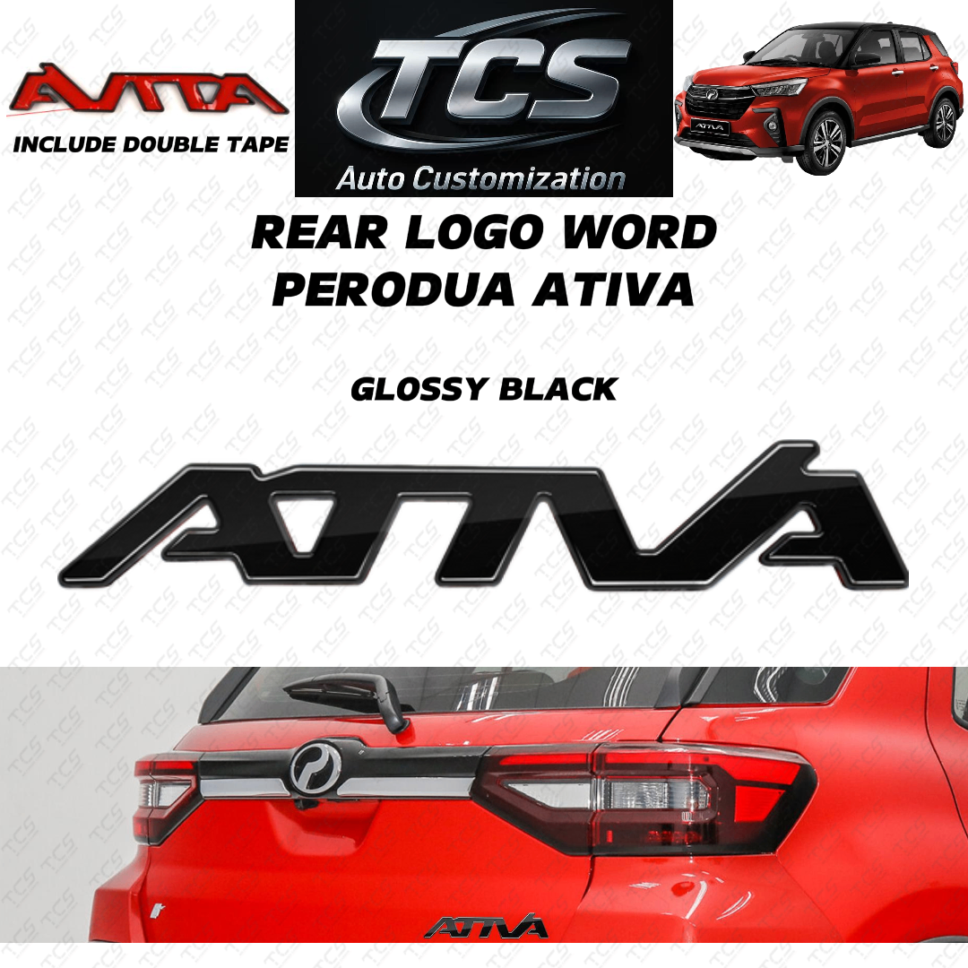 TCS PERODUA ATIVA CAR REAR WORD LOGO EMBLEM PNP ACCESSORIES TERUS LEKAT ...