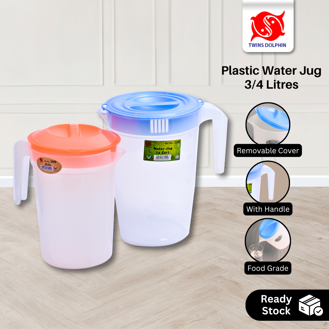 Twins Dolphin Plastic Water Jug 3Litres 4 Litres Jag Air Plastik Juice ...