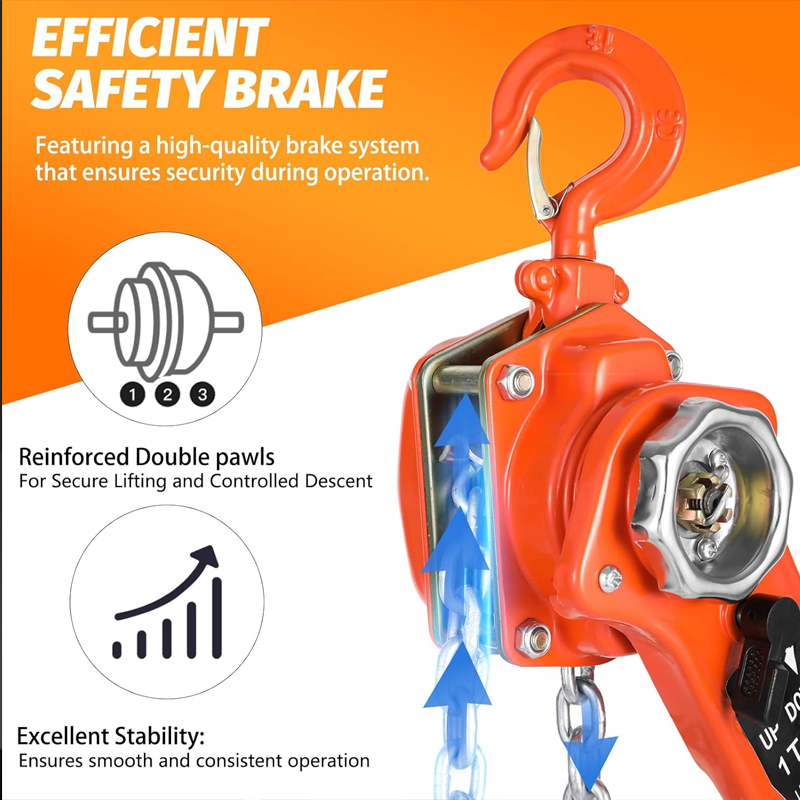 Manual Lever Chain Hoist Carbon Steel 360° Rotation Hook Lever Block ...