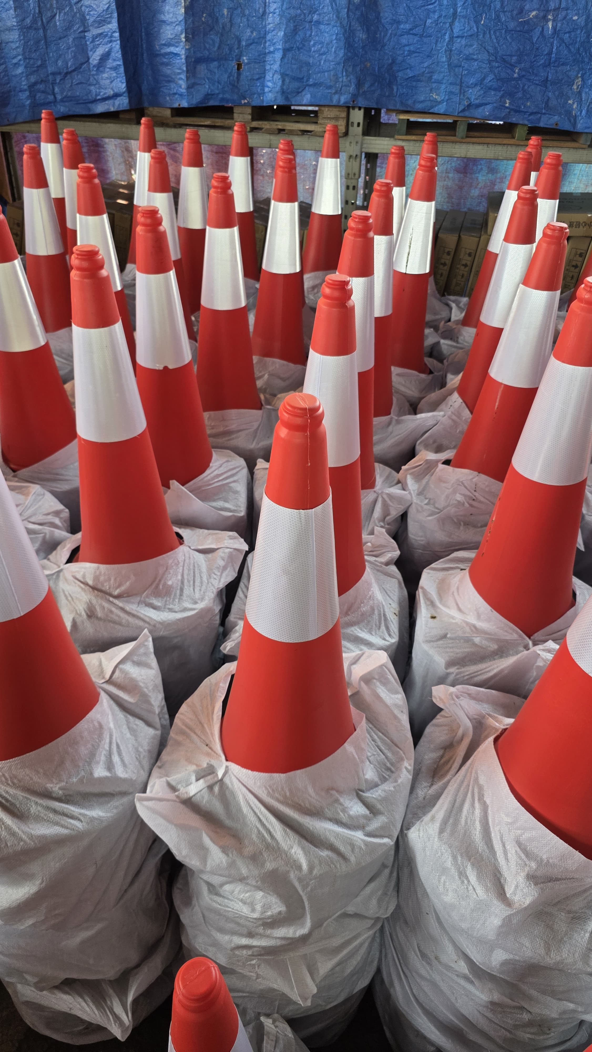 30”/75cm Safety Road Cone Traffic Cone PVC Reflective Sticker Heavy ...