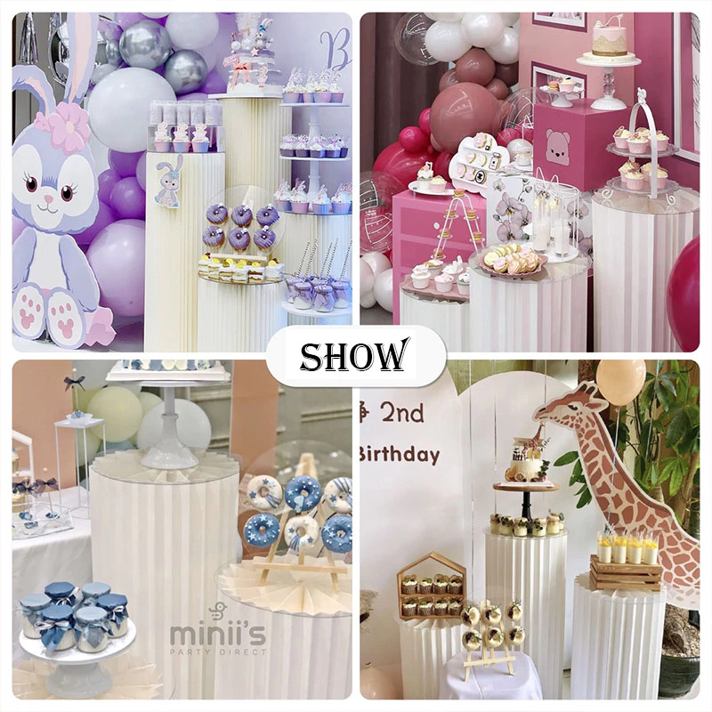 Wedding Display Table Dessert Roman Column Folding Cake Stand Round ...