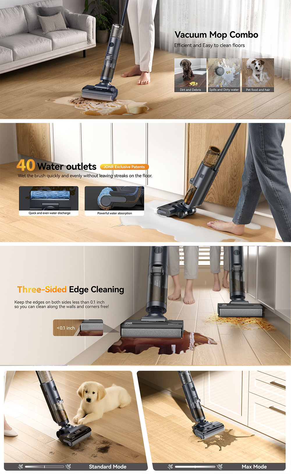 【Free trial】JONR ED12 PRO Wet Dry Vacuum Cleaner 90°C Hot-Air Drying ...