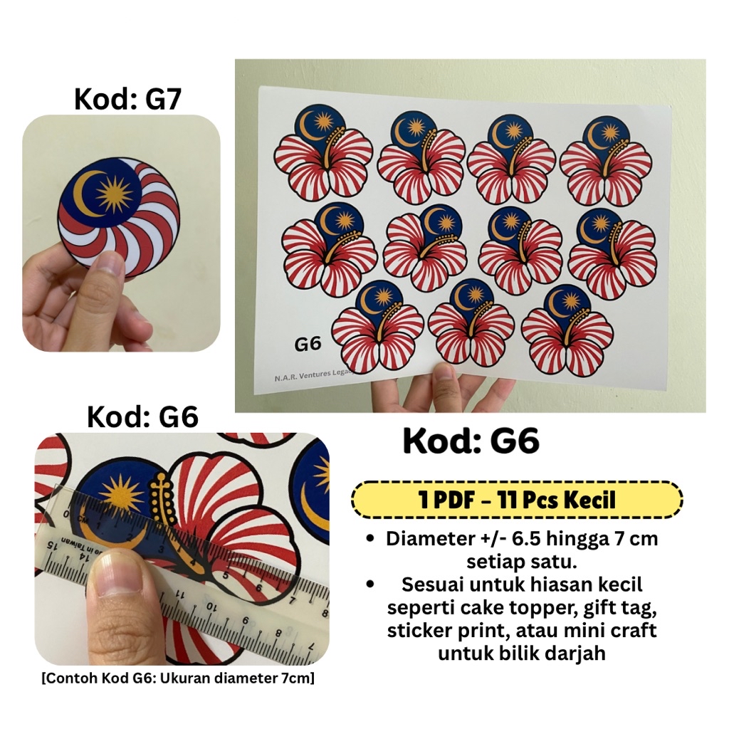 [PDF] Bunga Merdeka Printable | Hiasan Kelas, Kraf, Aksesori Hari ...