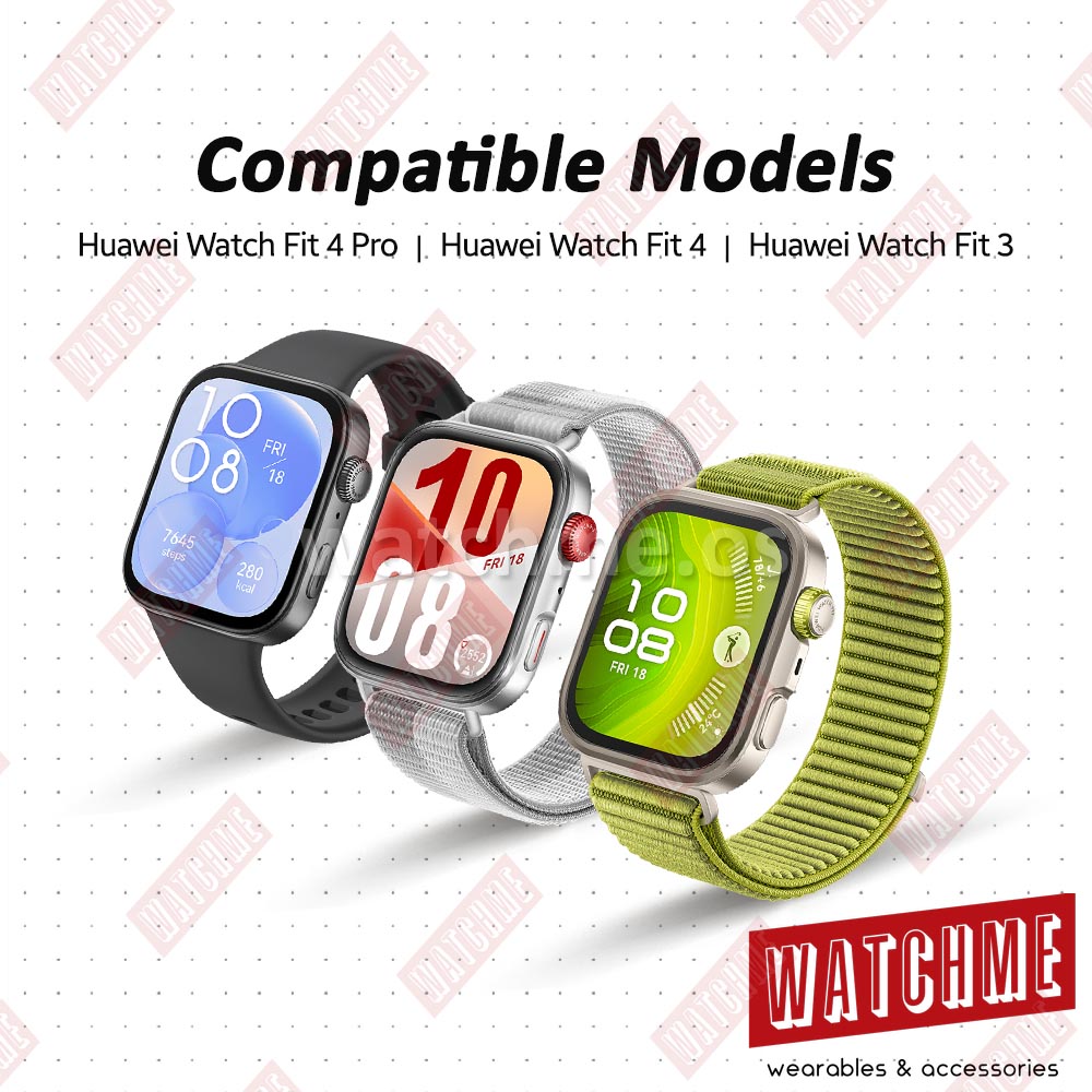 Huawei Watch Fit 3, Fit 4 Pro Strap, Nylon Velcro Style, Hook and Loop ...