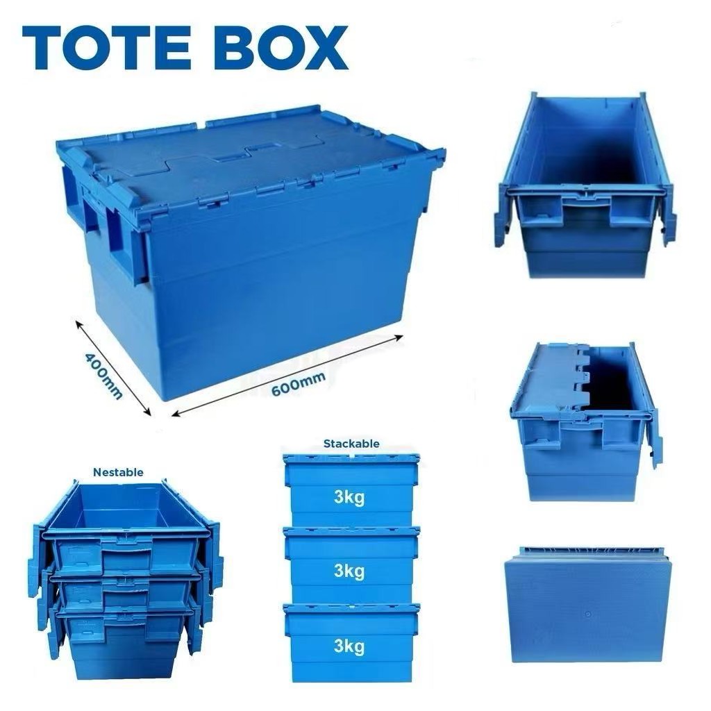 Plastic Security Tote Box Stackable Storage Box Bekas Industri 储物盒 ...