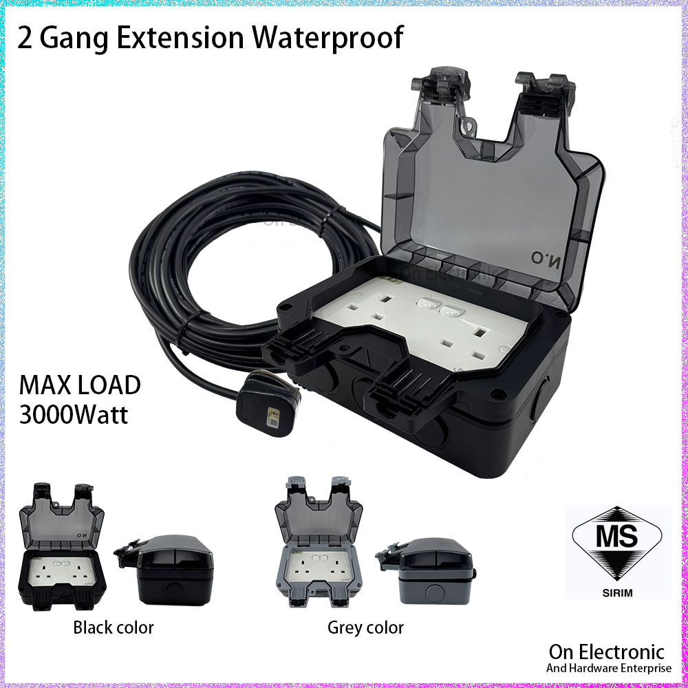 2 Gang 3Pin Switch Socket HEAVY DUTY TRAILING EXTENSION SOCKET ...