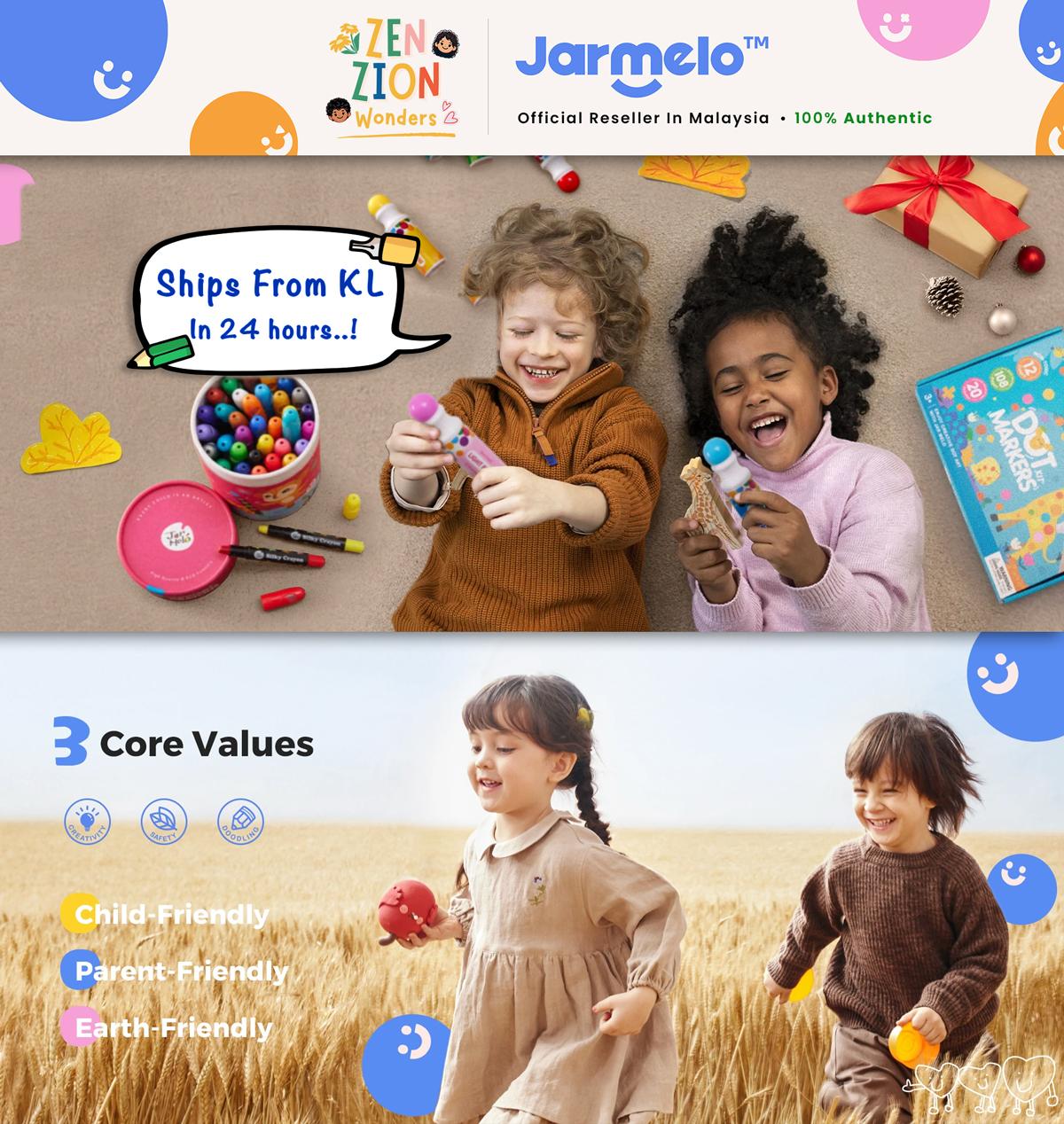 LOCAL SHIPPING Jar Melo Washable Finger Paint Colour Set - Messy Play ...