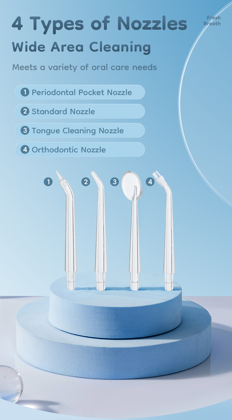 Airuidu CF530 Water Flosser 300ML Large Water Tank Dental Floss 3-Speed ...