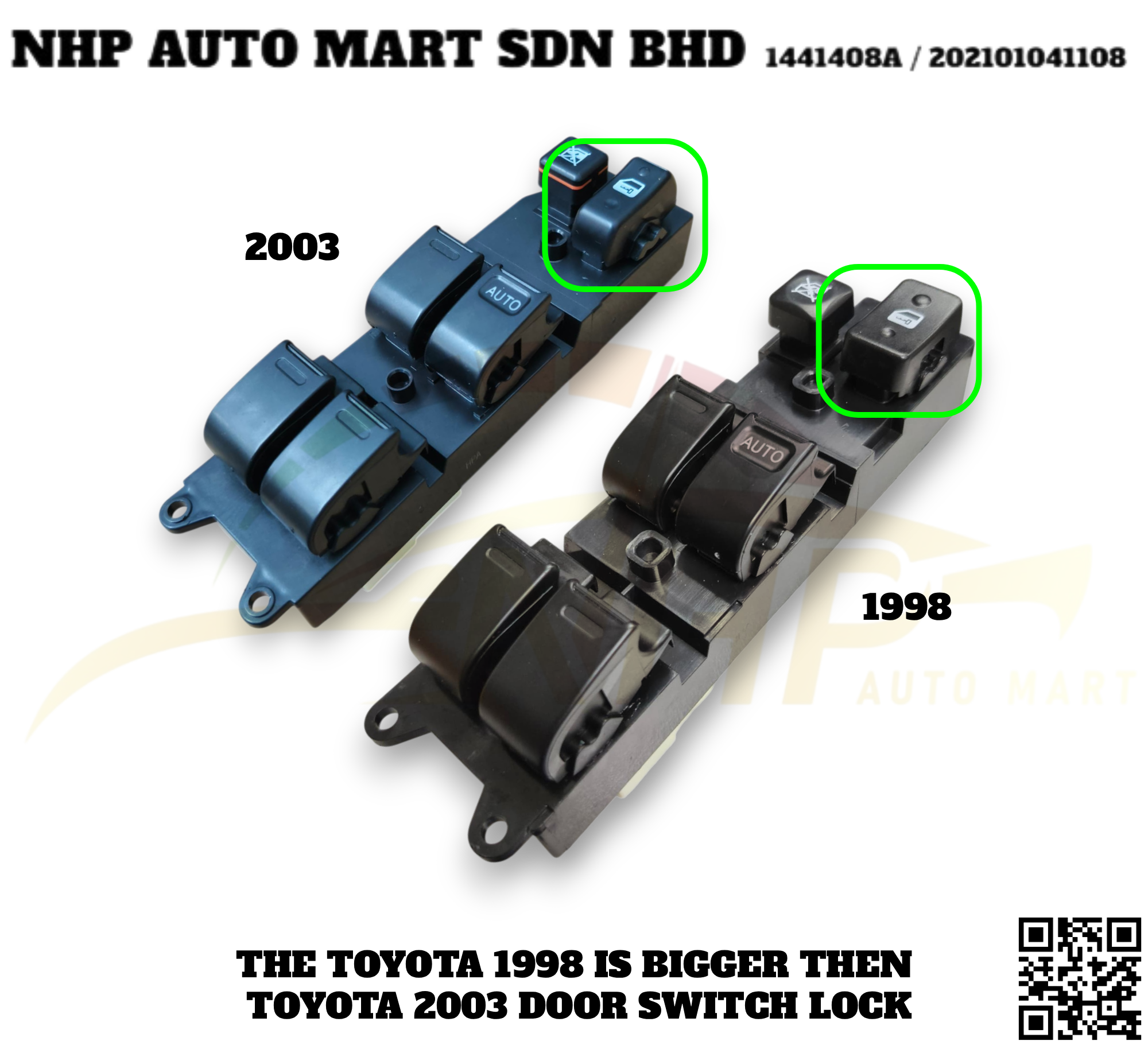 BARANG BARU Toyota Unser 1998 / 2003 Power Window Main Switch (China ...