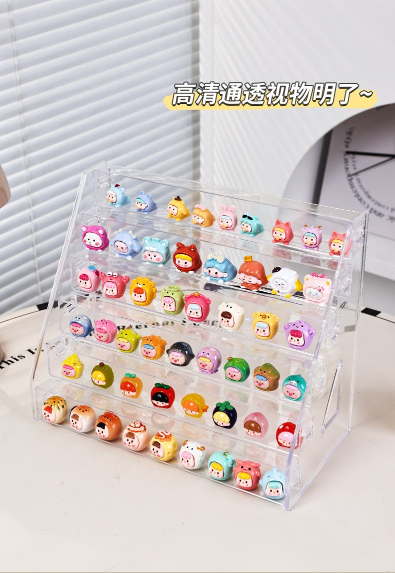 Papar Pameran Cute Particle Display Box Mini Blind Box Shelf Small ...