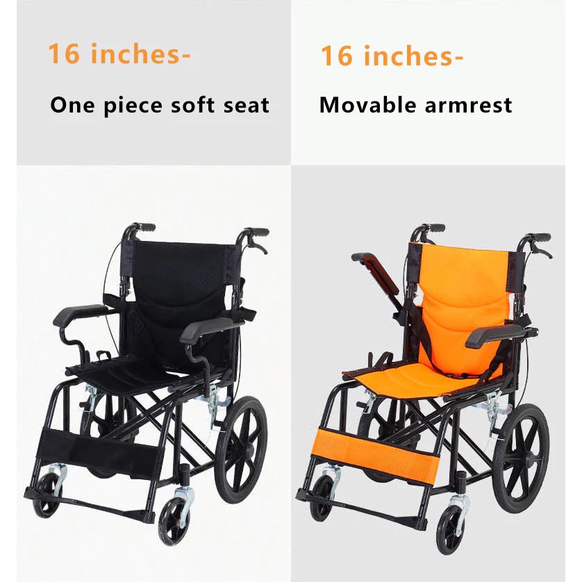 Household Wheelchair lightweight Folding Wheelchair Elderly Disabled ...