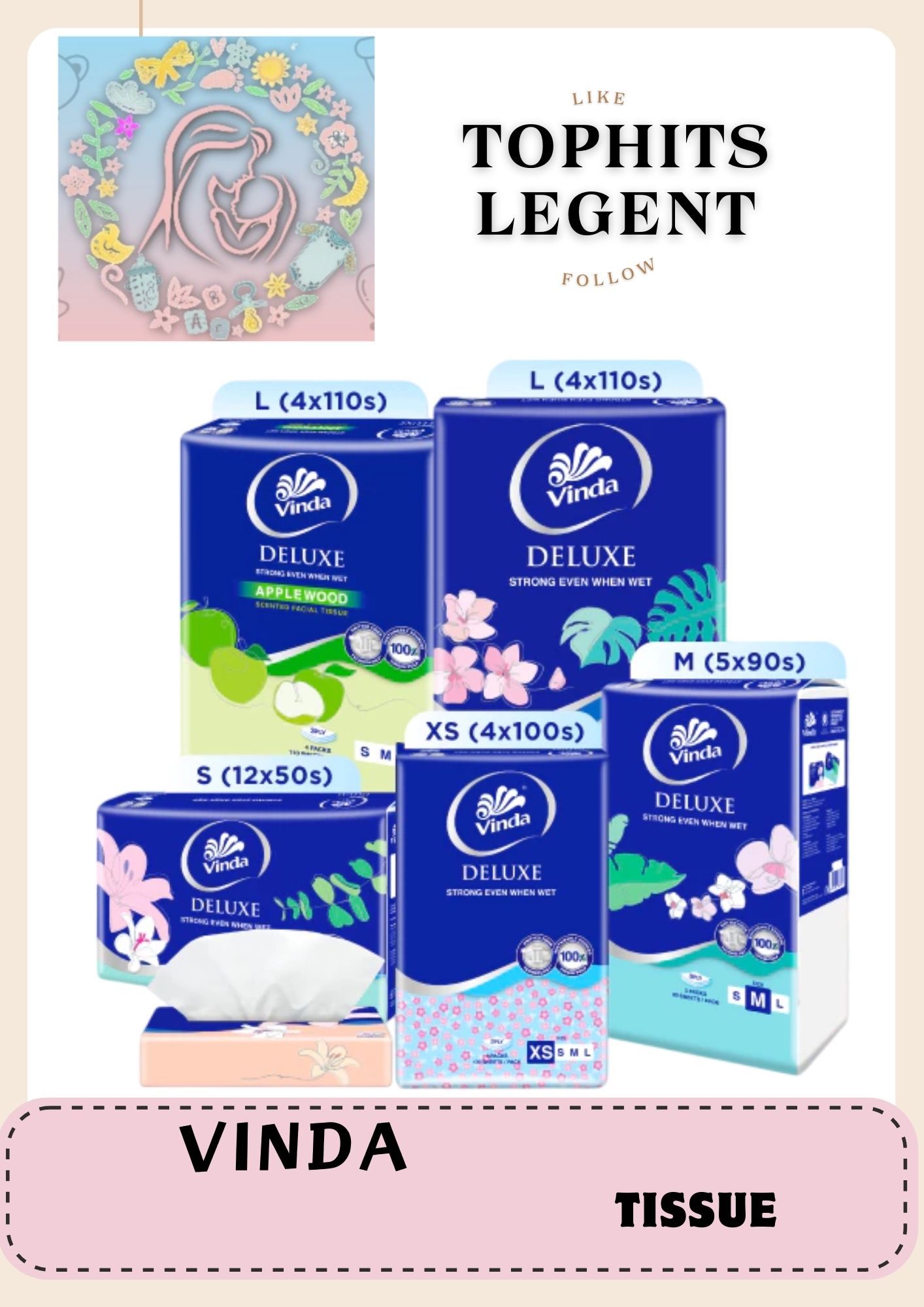 Vinda Deluxe Soft Pack Facial Tissue 12x50s/ | Shopee Malaysia