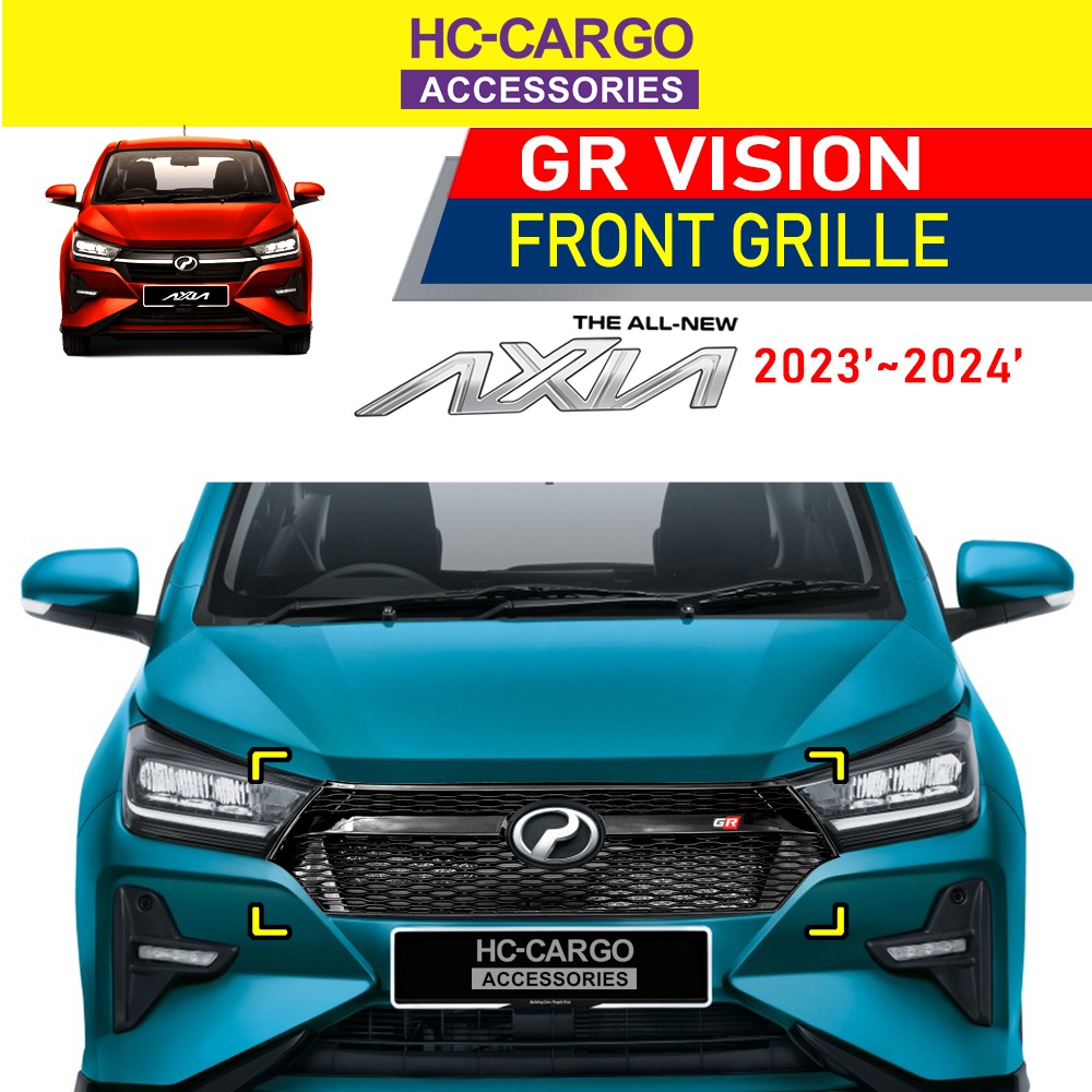 Perodua Axia (2023-2024) Front Grill Mesh Design ABS Grilles Bodykit ...
