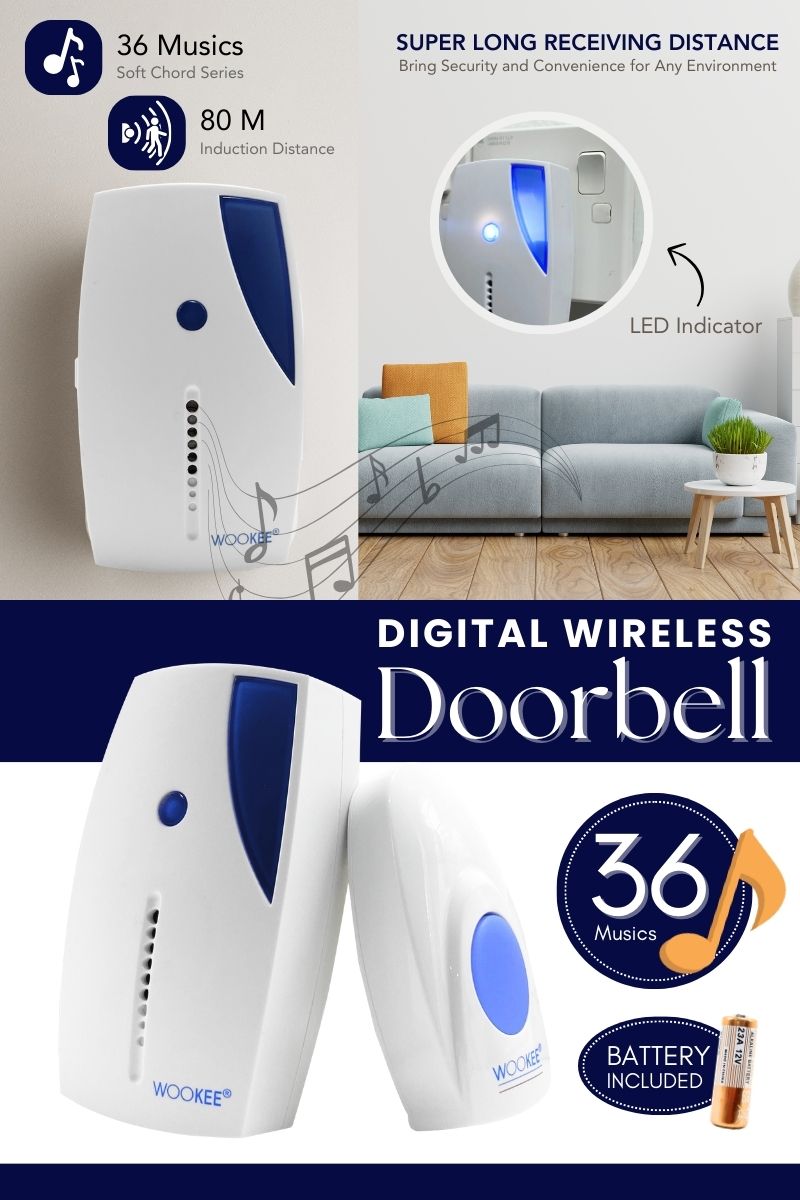 Door Bell Loceng Rumah Office Door Bell Wireless Loceng Pintu Ding Dong ...