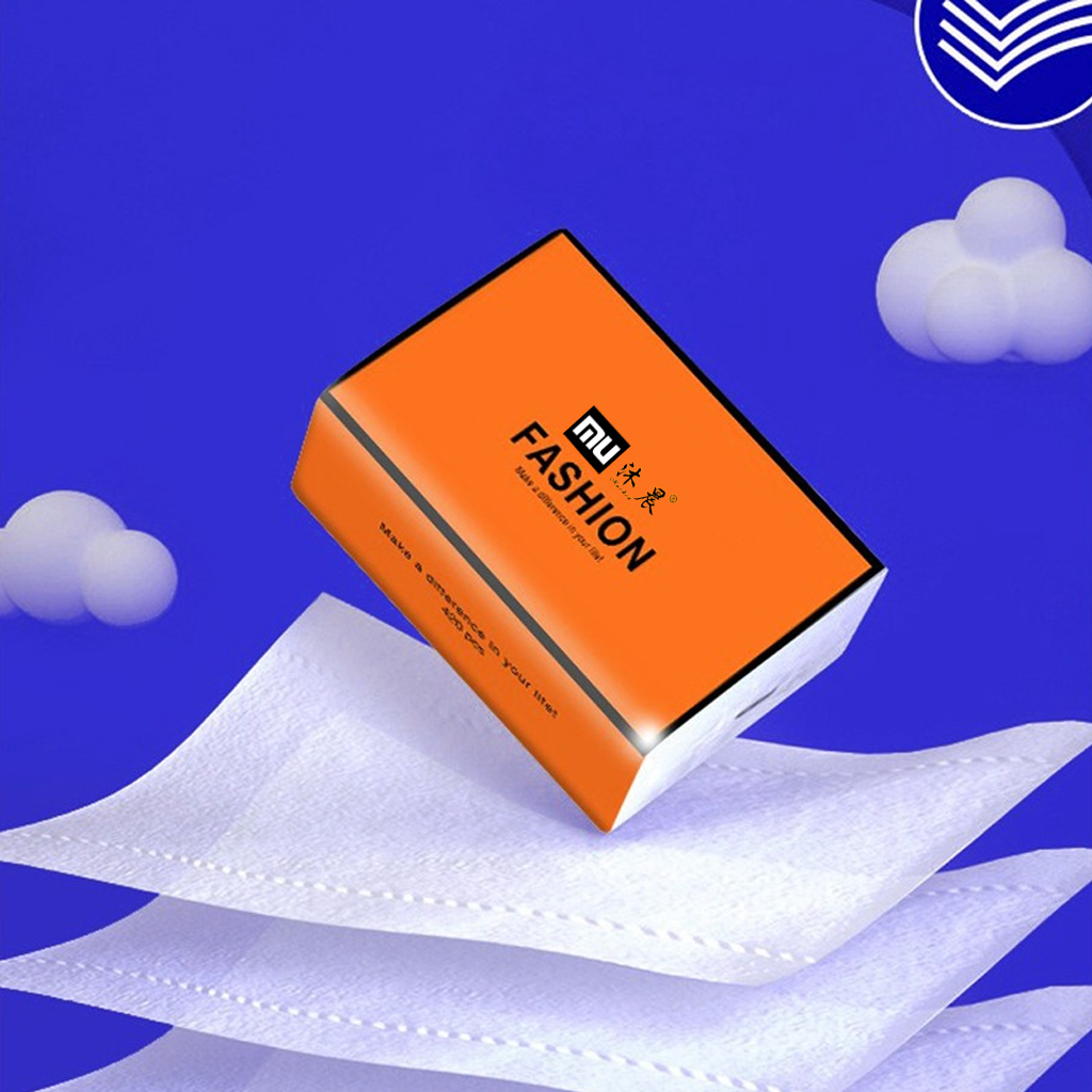 TITISU🧻 Fashion Orange Tissue Paper Soft Facial Tissue Paper Economy ...