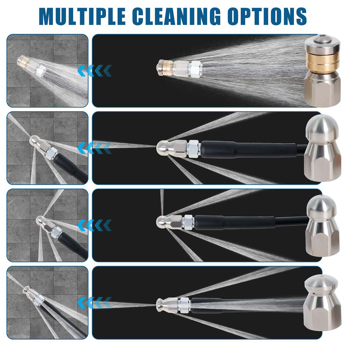 Sewer Jetter Kit sewer nozzle sewer drain water cleaning hose Jetter ...