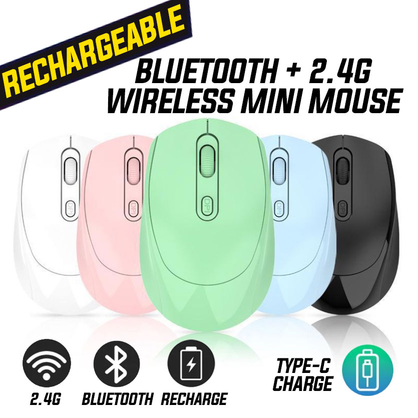 Compact Mini Recharge Wireless Bluetooth 2.4G Bluetooth wireless mouse ...