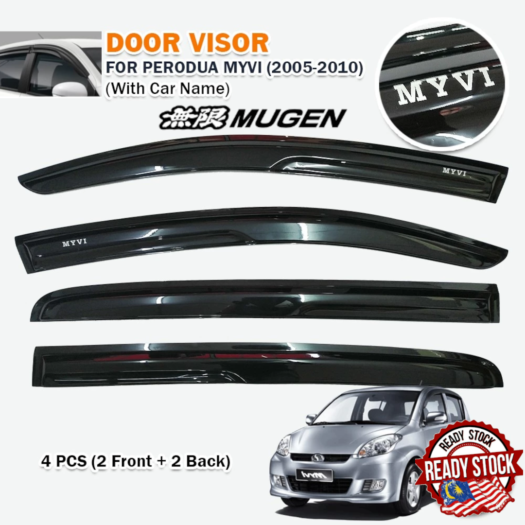 4pcs Perodua Myvi Door Visor MUGEN Window Cover Rain Guard Air Press ...