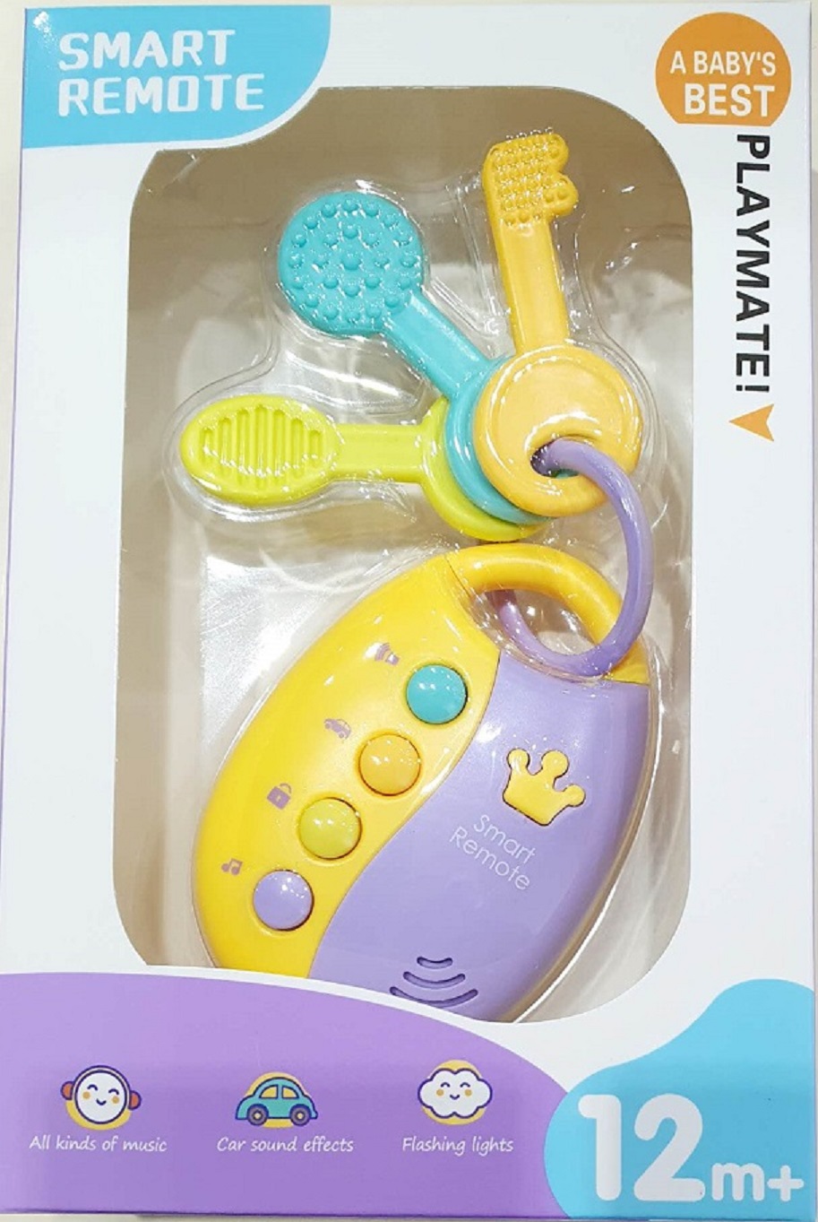 Baby Musical Chewable Cute Car Key Toy For Kid Teether Key Toddler Toys ...