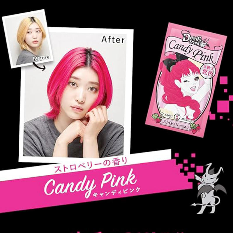 Ishizawa Devil's Trick 1 Week Hair color 25g - Candy Pink / Haikara Green / Killer Black ...