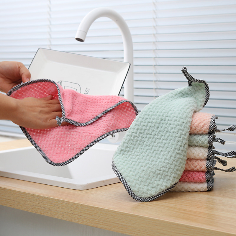 𝗛𝗜𝗚𝗛 𝗗𝗘𝗧𝗘𝗥𝗚𝗘𝗡𝗖𝗬 》 Kitchen Cleaning Cloth Dish Washing Towel Hand Rags ...