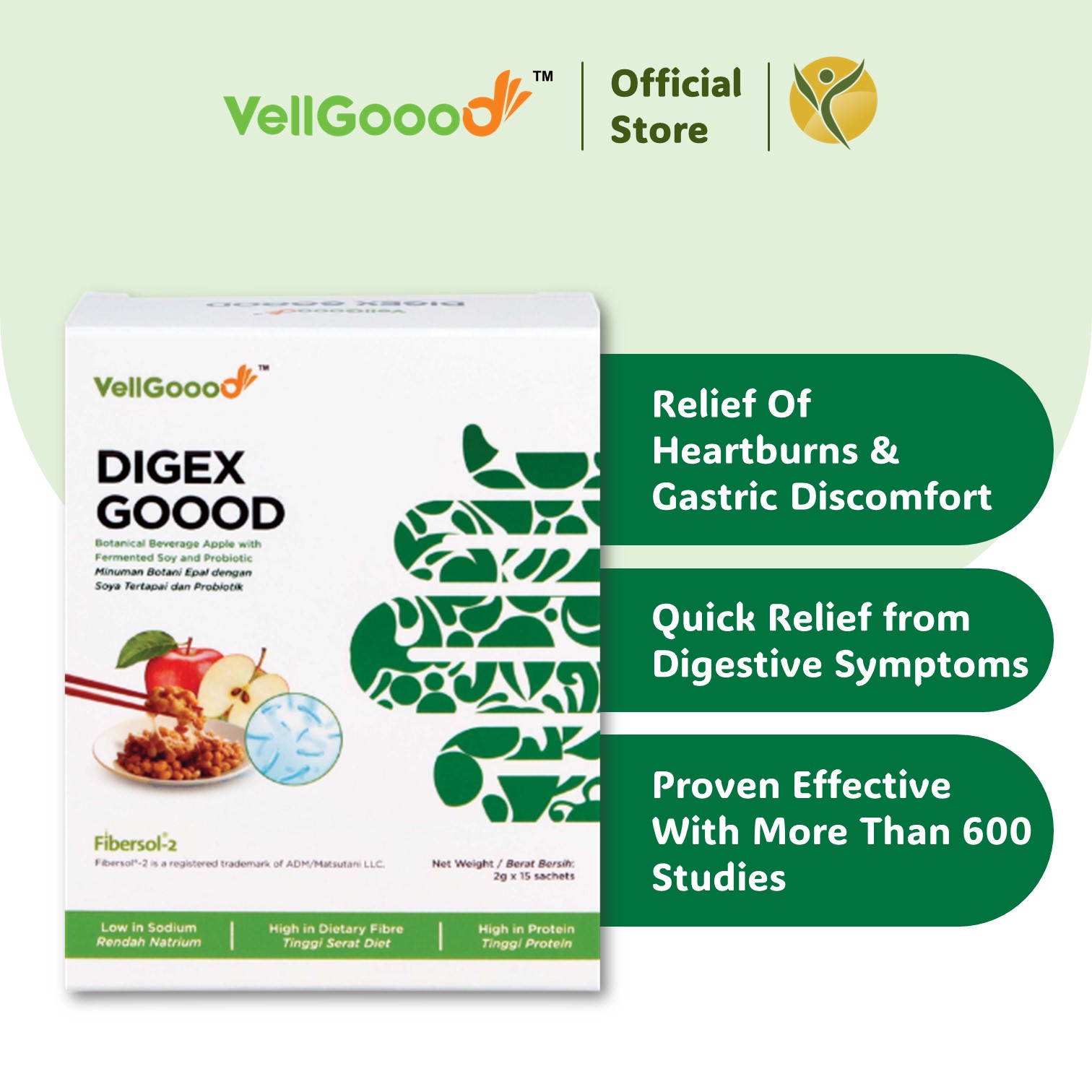 [NOT FOR SALES] VellGoood Digex Goood Probiotic Protein (15's) | Shopee ...
