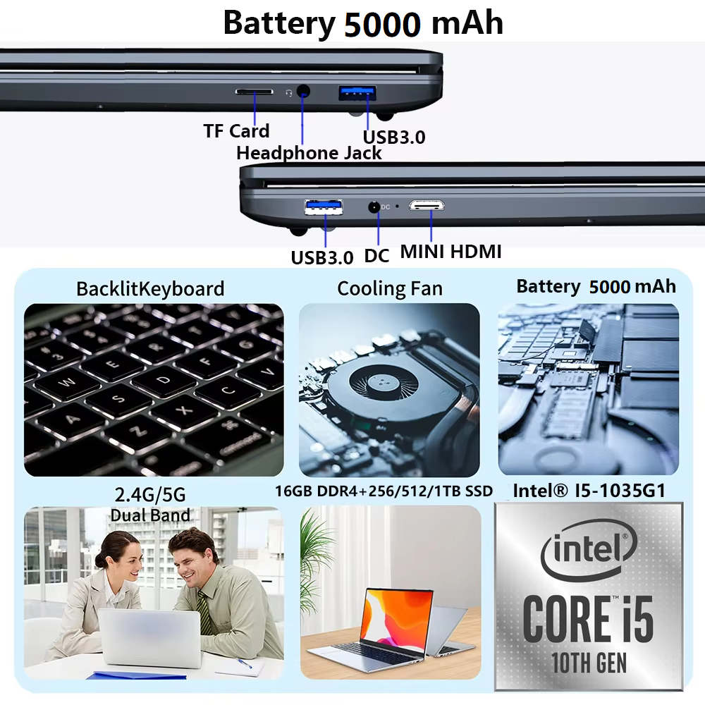 2026 ORE GX1 Intel i5 15.6" 32GB DDR4 RAM 2TB NVME SSD Laptop Gaming ...
