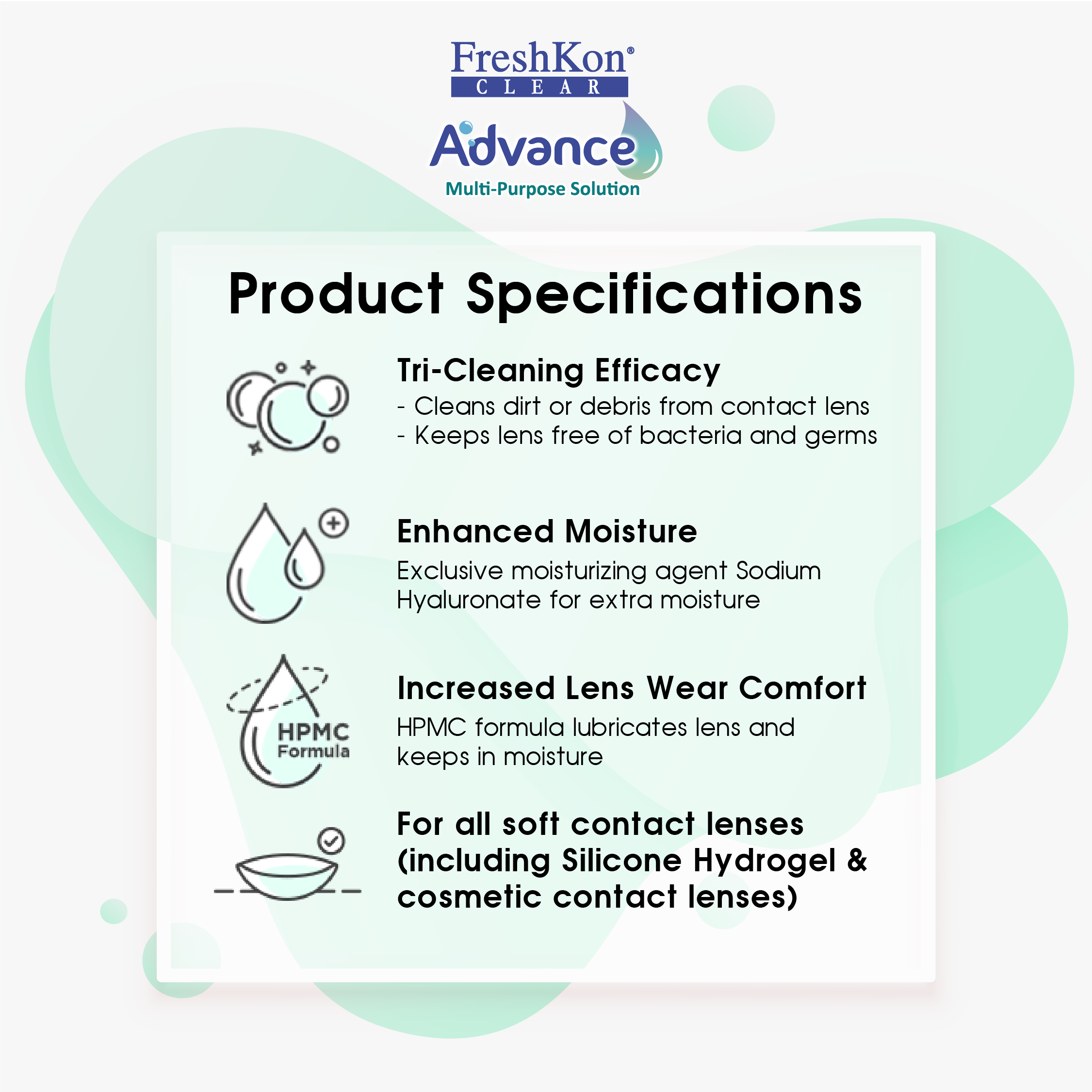 FreshKon CLEAR Advance Multi-Purpose Solution 100ml | Shopee Malaysia