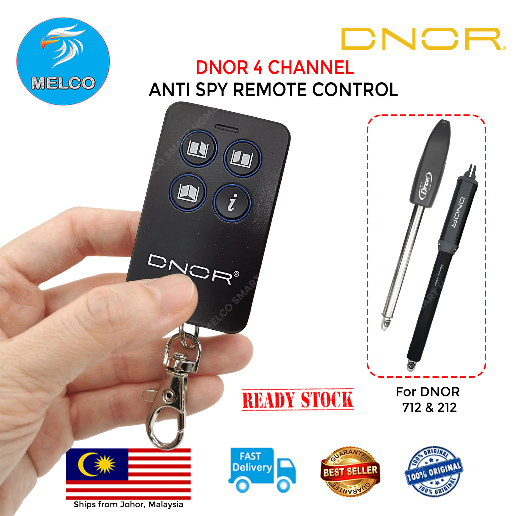 Dnor 4 Channel REMOTE CONTROL PERMIUM ANTI-SPY, A4 REMOTE CONTROL ( 4 ...