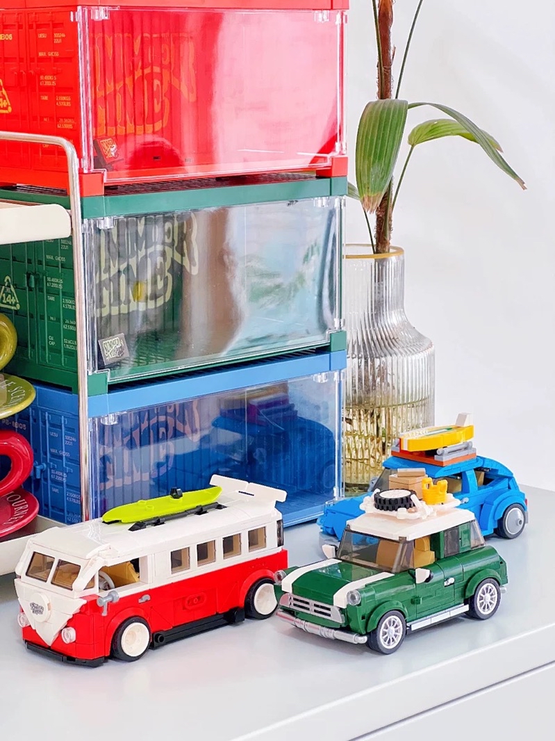 POWER BLOCKS SUMMER TIME MINI COOPER/BEETLE/CAMPER VAN BUILDING BLOCKS ...